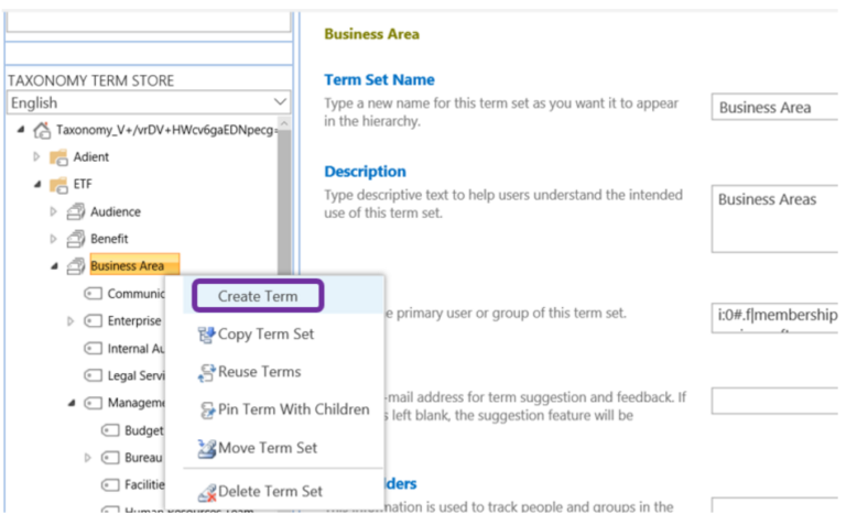 Creating A Managed Metadata Column In Sharepoint Online Enterprise Knowledge