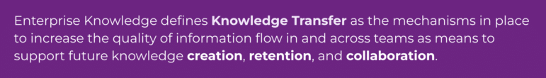4 Reasons Why Knowledge Transfer Should Always Be A Priority ...