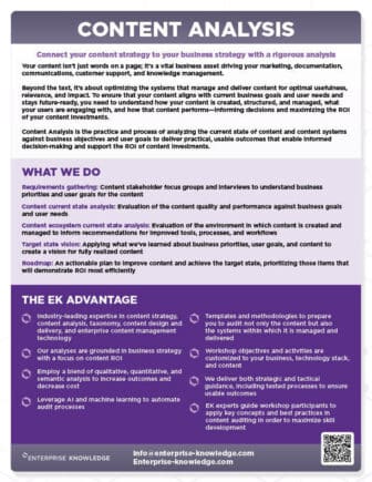 Content Analysis - Enterprise Knowledge